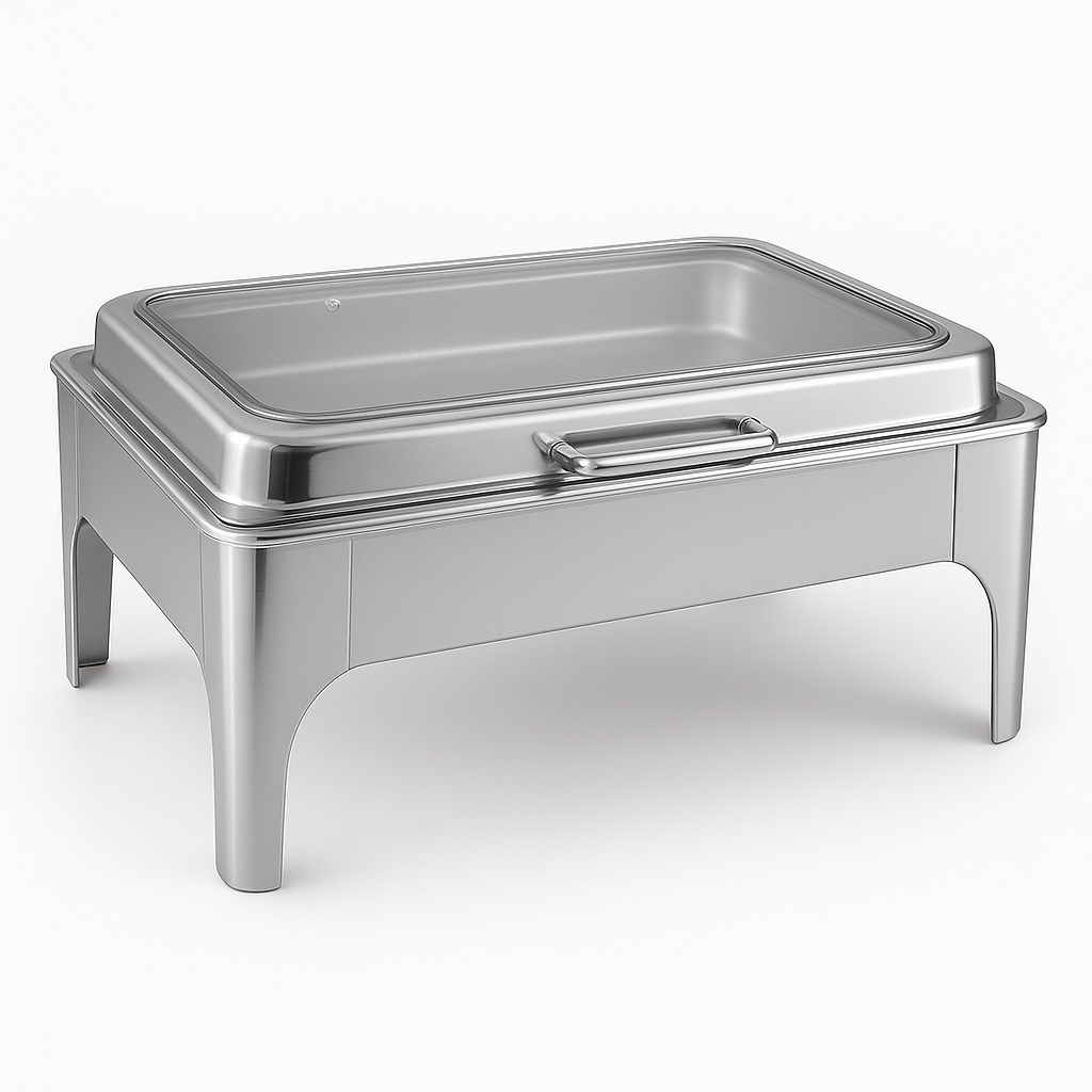 Crystal Crown Line - Rectangle Chafing Dish - Silver - 9L – Chef's ...